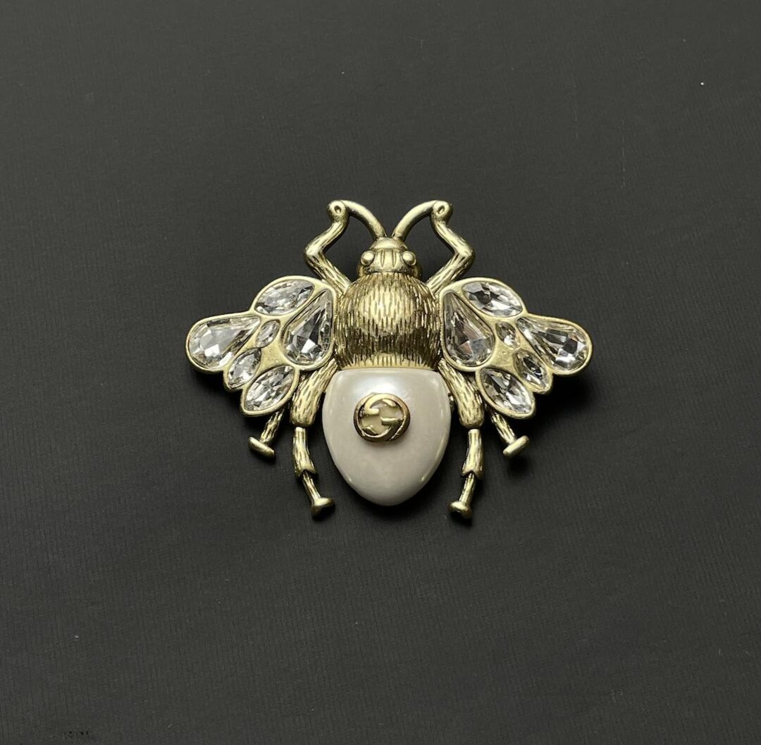 Vintage Gucci Bee Gemstones Original Stuning Gold Brooch - Etsy