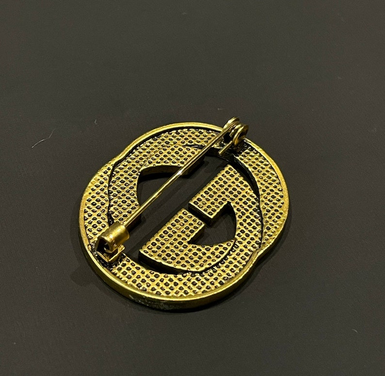 Vintage Gucci Gemstones Stuning Gold Brooch - Etsy