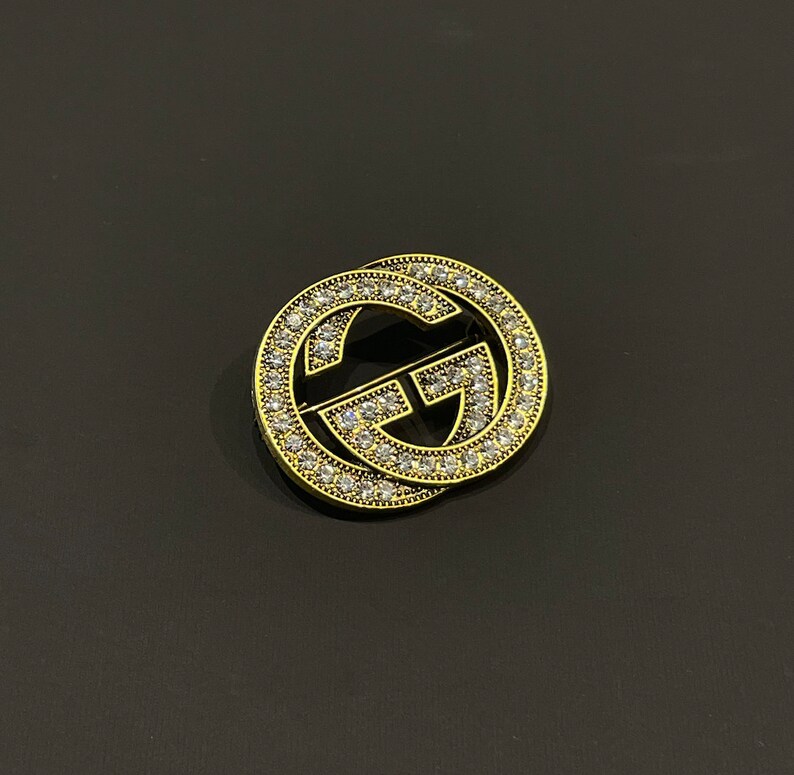 Vintage Gucci Gemstones Stuning Gold Brooch - Etsy