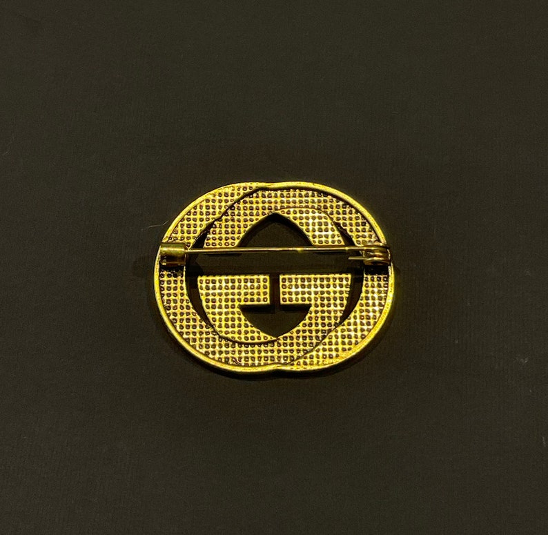 Vintage Gucci Gemstones Stuning Gold Brooch - Etsy