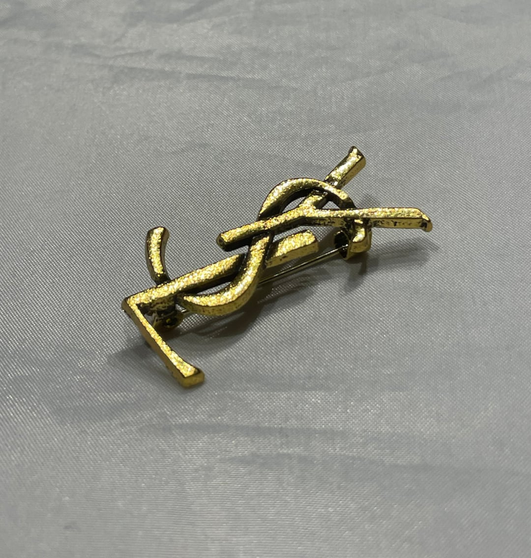 Amazing Vintage Yves Saint Laurent Gold Tone Brooch - Etsy