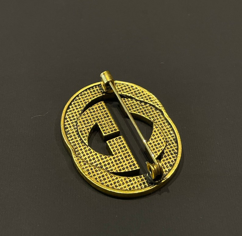 Vintage Gucci Gemstones Stuning Gold Brooch - Etsy