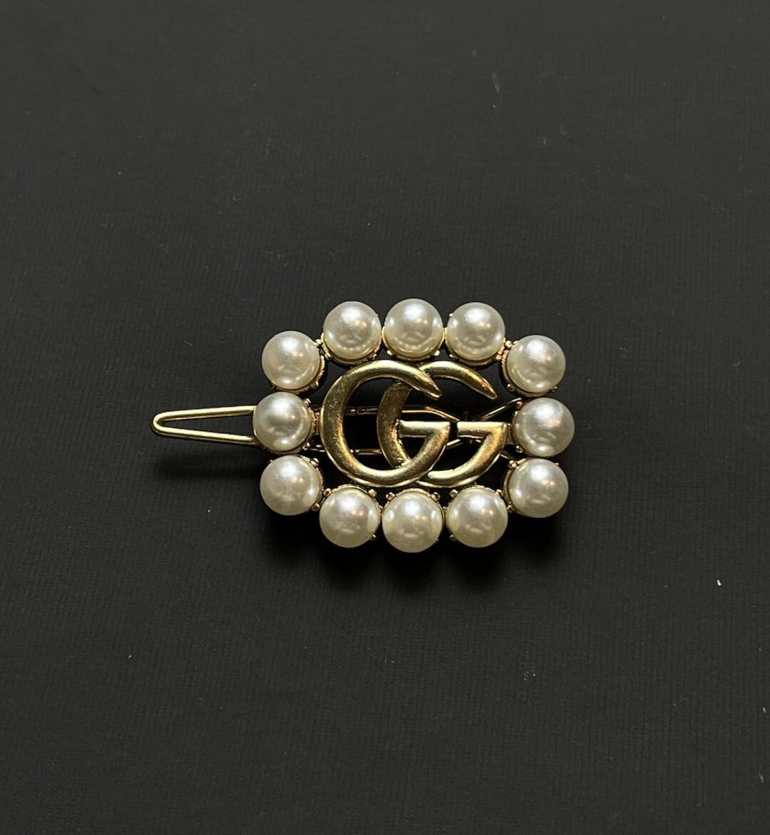 Vintage Gucci Stunning Gold Hair Pin With Pearls - Etsy