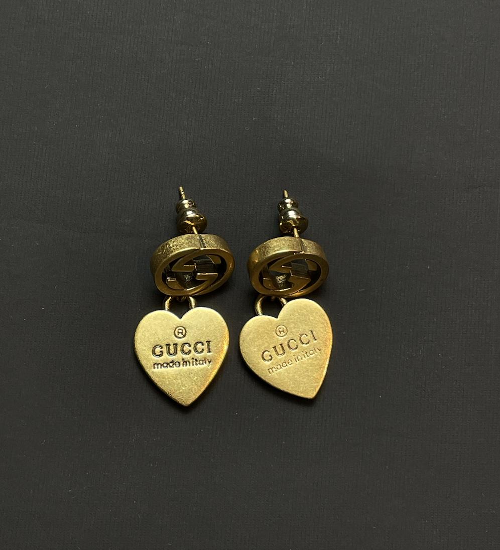 Amazing Vintage Gucci Gold Tone Earrings - Etsy