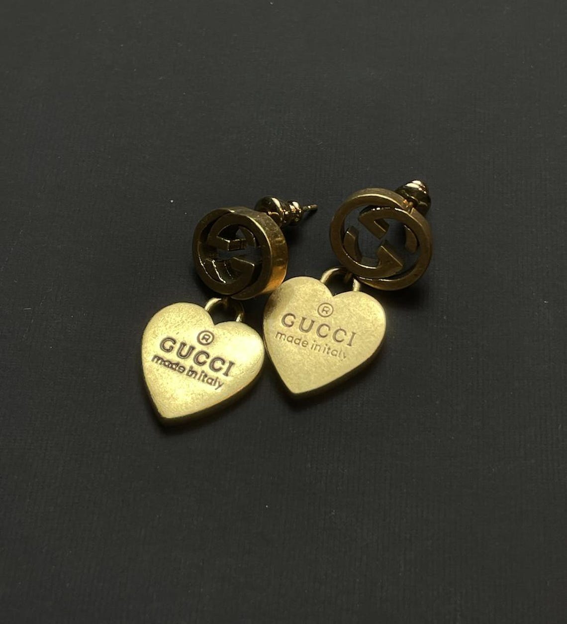Amazing Vintage Gucci Gold Tone Earrings - Etsy