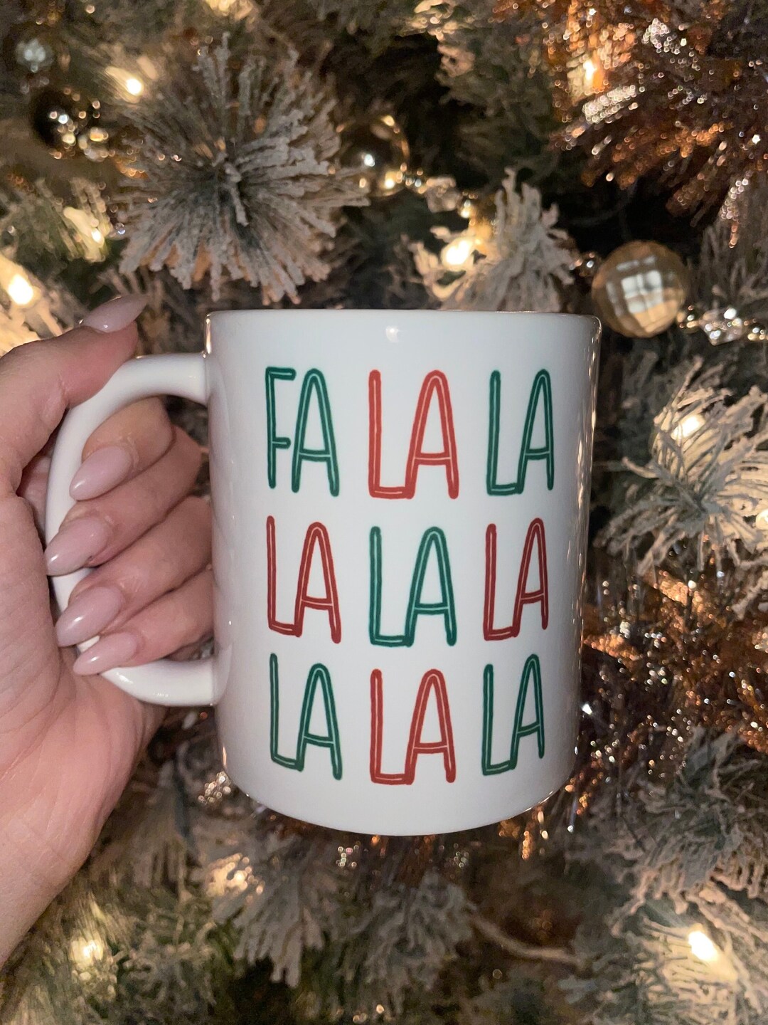 Falala Christmas Mug Holiday Mug Cute Coffee Mug Christmas Mug ...