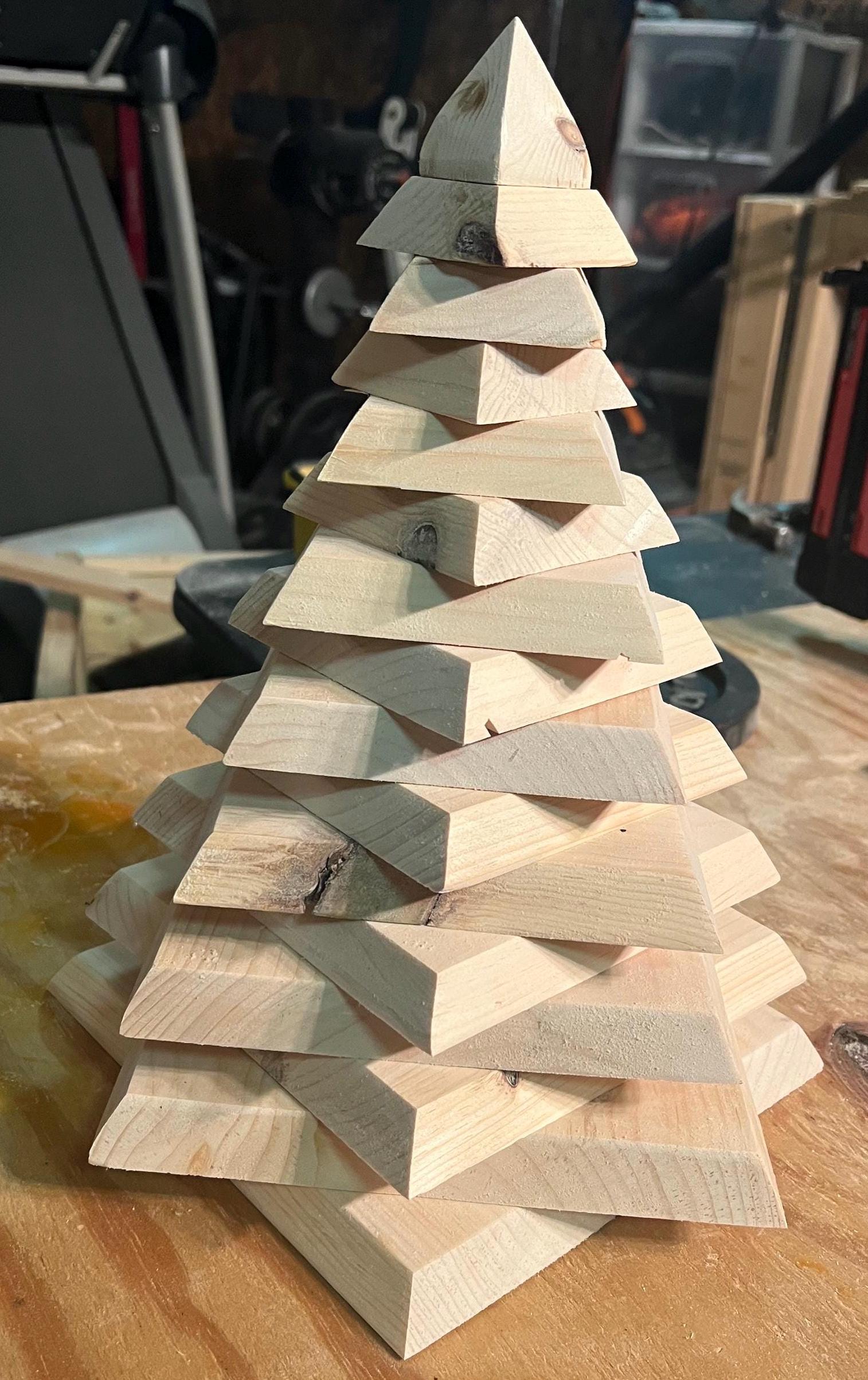 3D Wooden Plain Christmas Tree - Etsy