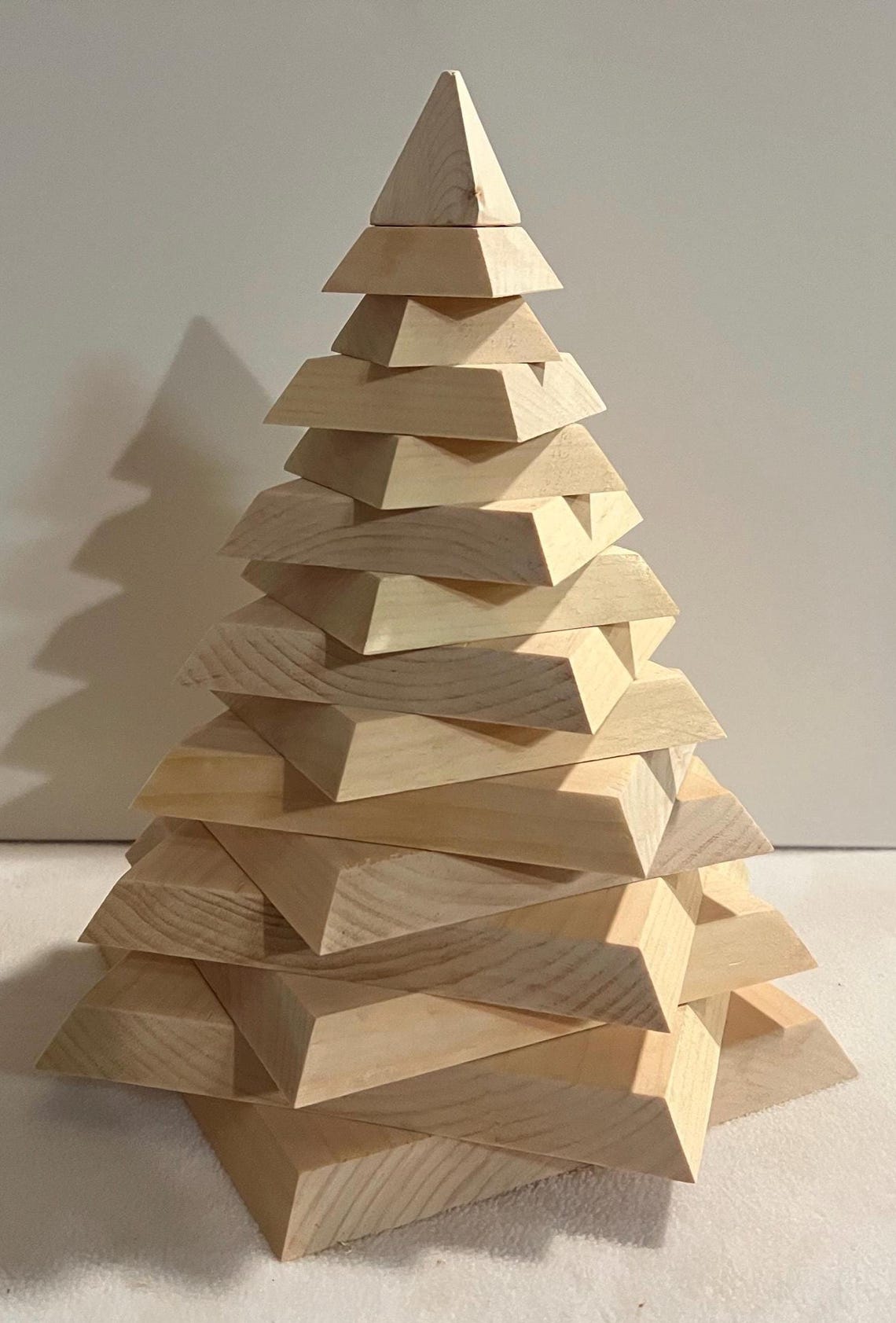 3D Wooden Plain Christmas Tree - Etsy