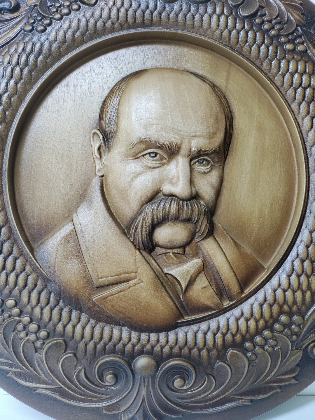 Bas-relief of Taras Shevchenko, Bas-relief Made of Wood, Picture, the ...