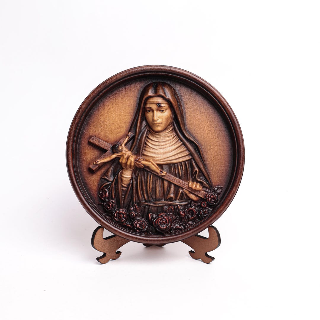 Icon of Saint Rita, Icon Made of Wood, the Icon is Made of Wood ...