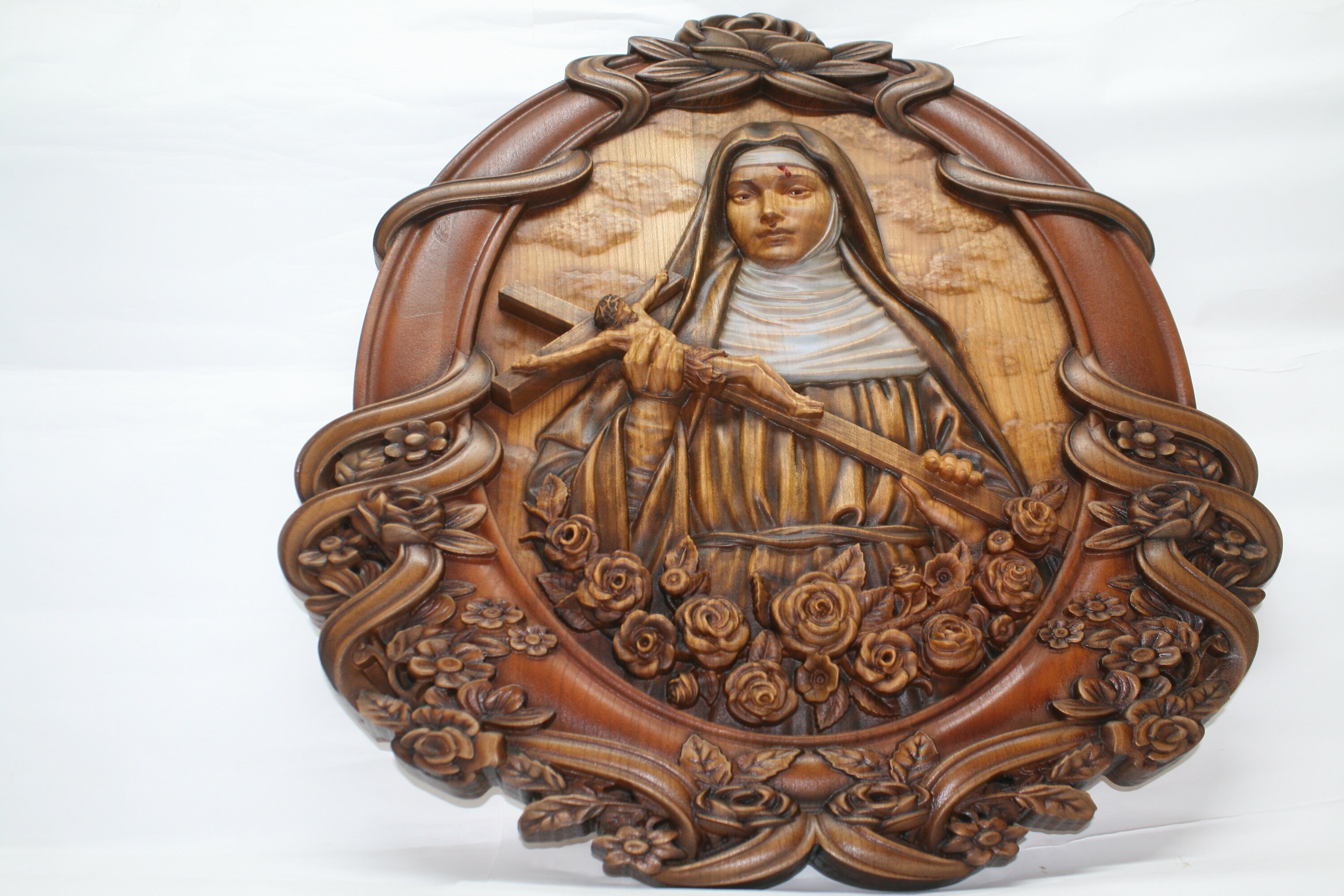 Icon of Saint Rita, Icon Made of Wood, Icon Carved From Wood, Icons ...