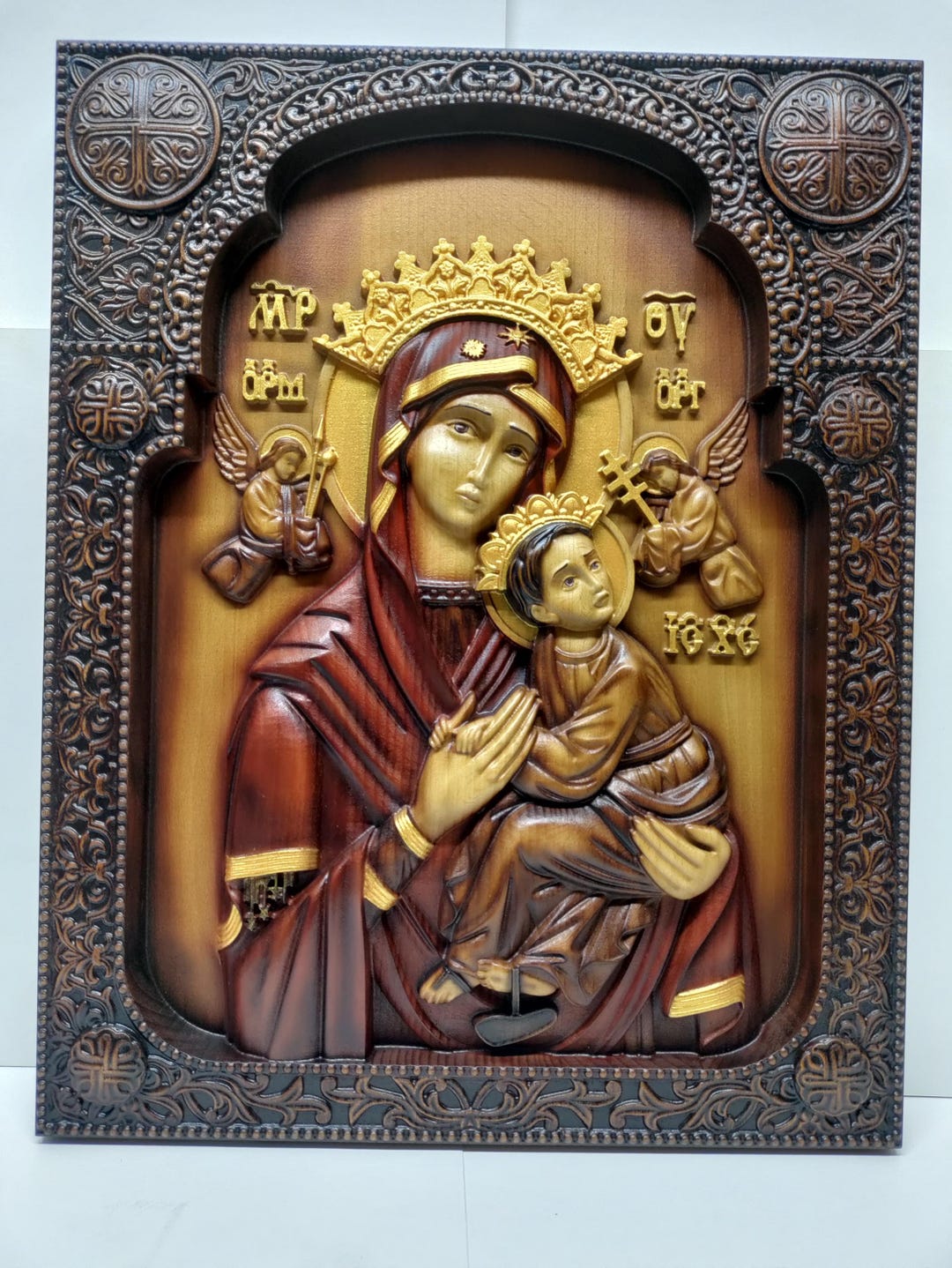 Icon of "our Lady of Perpetual Help", the Icon is Made of Wood ...