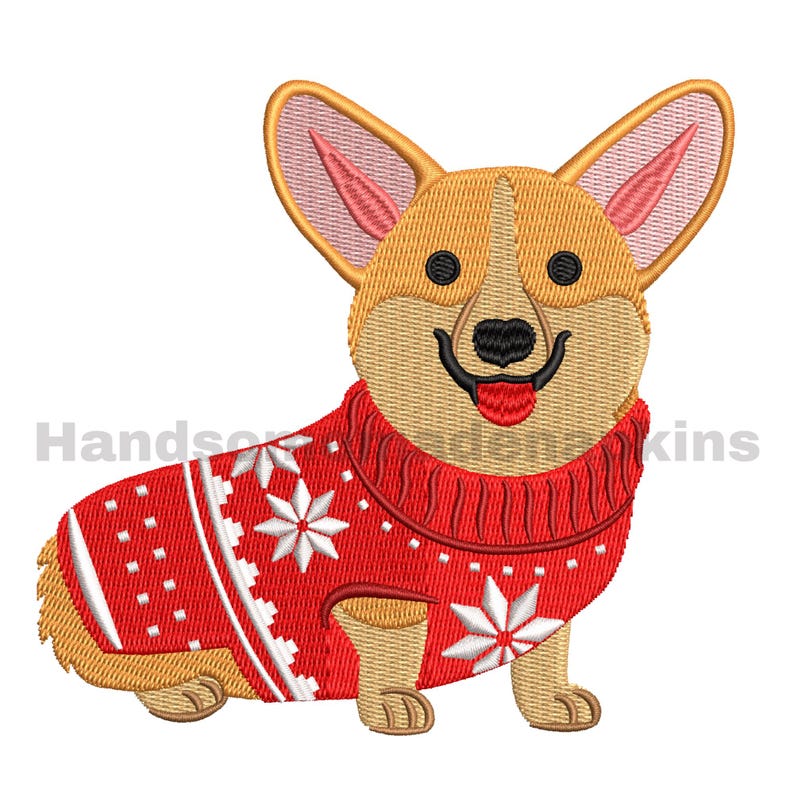 CORGI Christmas Embroidery Design, Corgi PES Embroidery Files, Dog ...