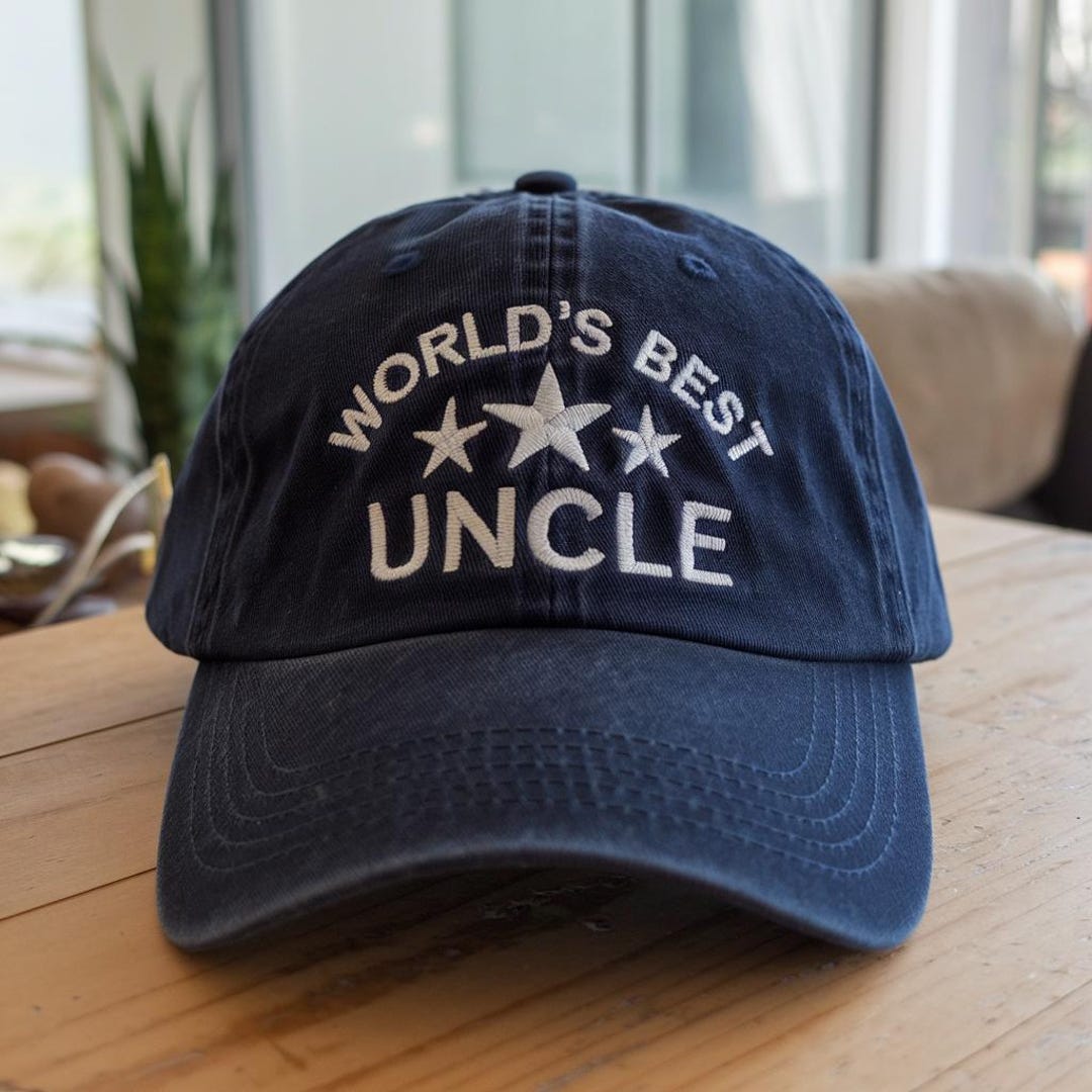 Embroidered World's Best Uncle Vintage Hat, Pregnancy Announcement Hat ...