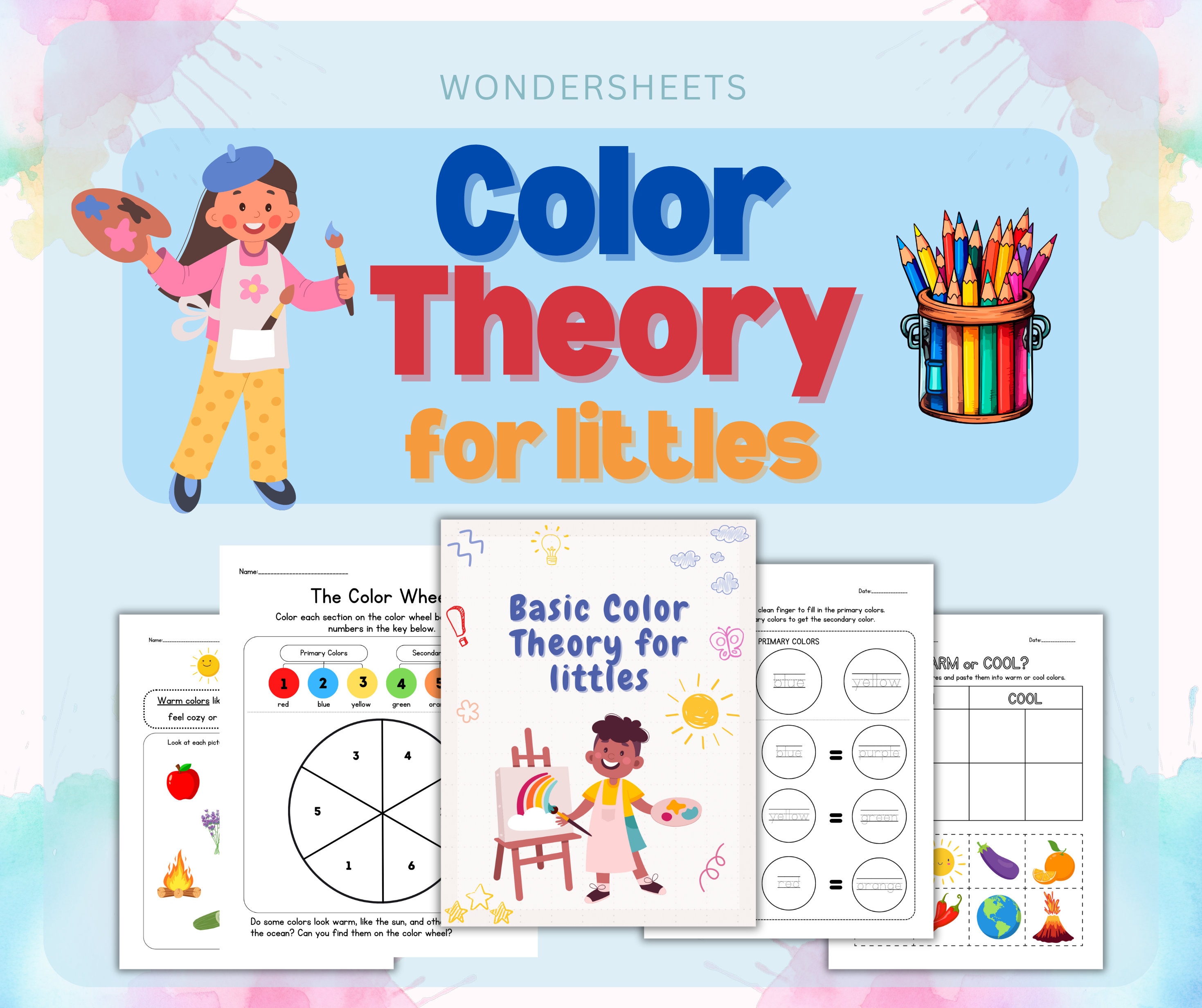 Preschool Color Mixing | Pre-k Colors Worksheet | Color Recognition ...