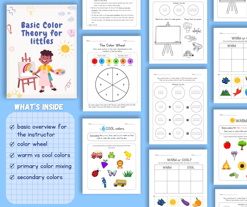 Preschool Color Mixing | Pre-k Colors Worksheet | Color Recognition ...