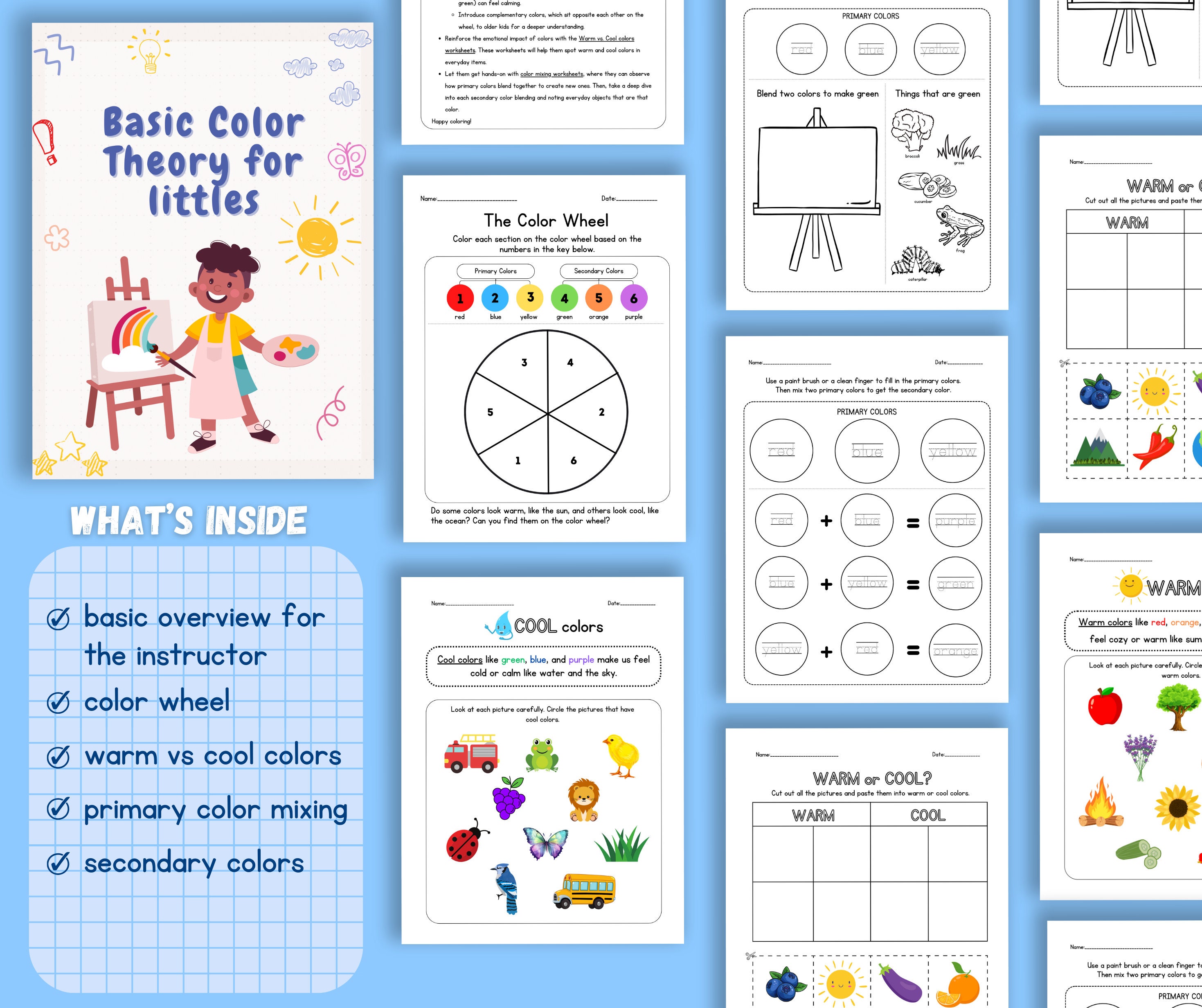 Preschool Color Mixing | Pre-k Colors Worksheet | Color Recognition ...