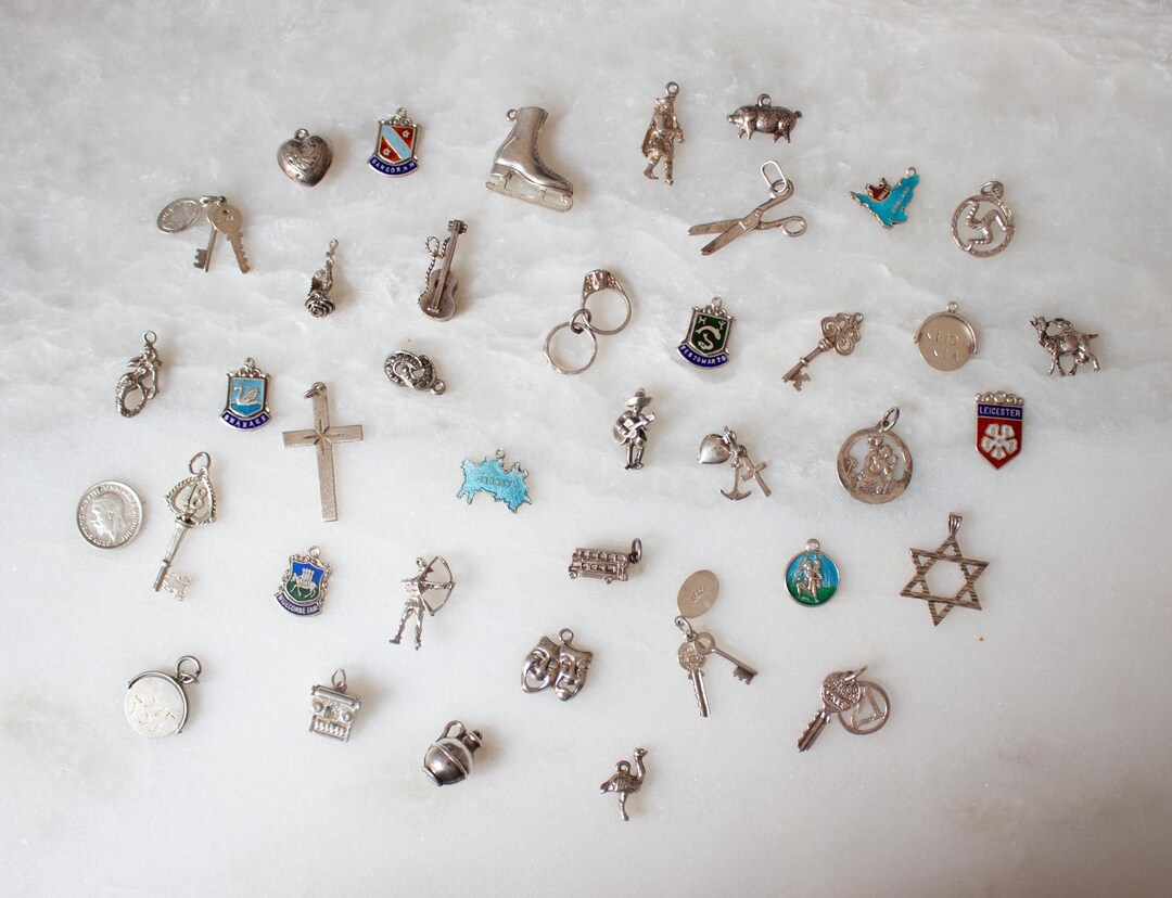 Vintage Sterling Silver Charm｜assorted Classic Pendants｜retro ...