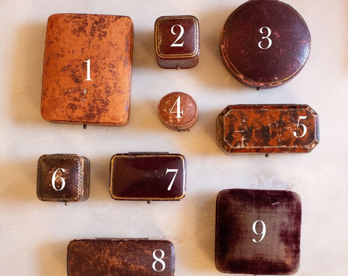 Antique Jewelry Display Boxes vintage Clamshell Ring Presentation Box ...