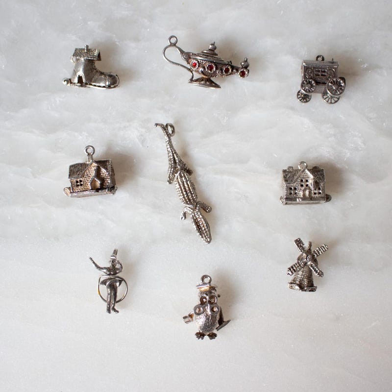 Sterling Silver Charms - Etsy
