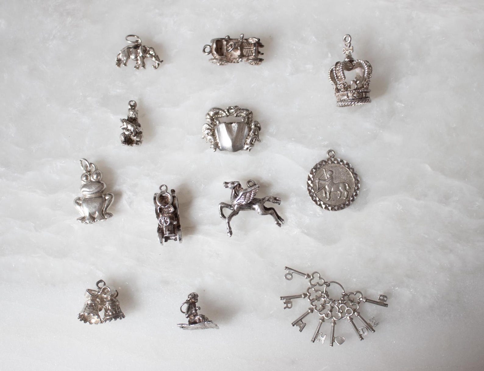 Vintage Sterling Silver Charm｜assorted Classic Pendants｜retro ...