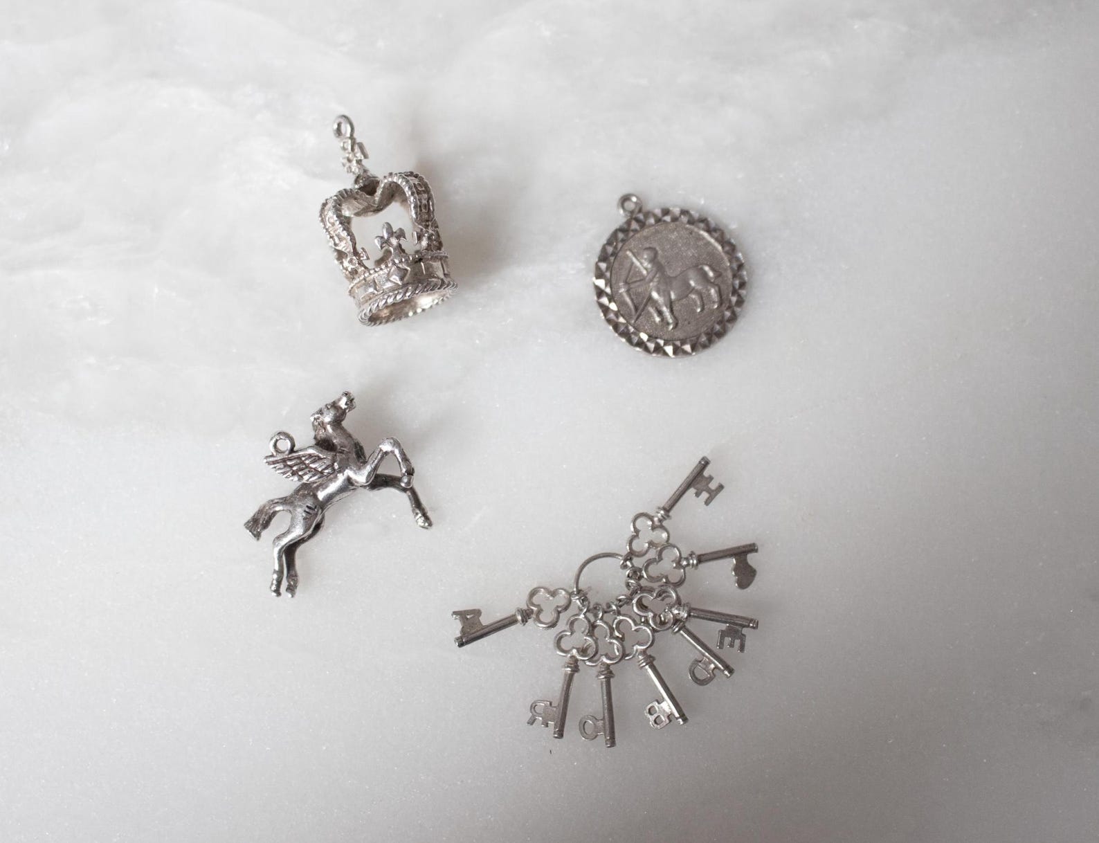 Vintage Sterling Silver Charm｜assorted Classic Pendants｜retro ...
