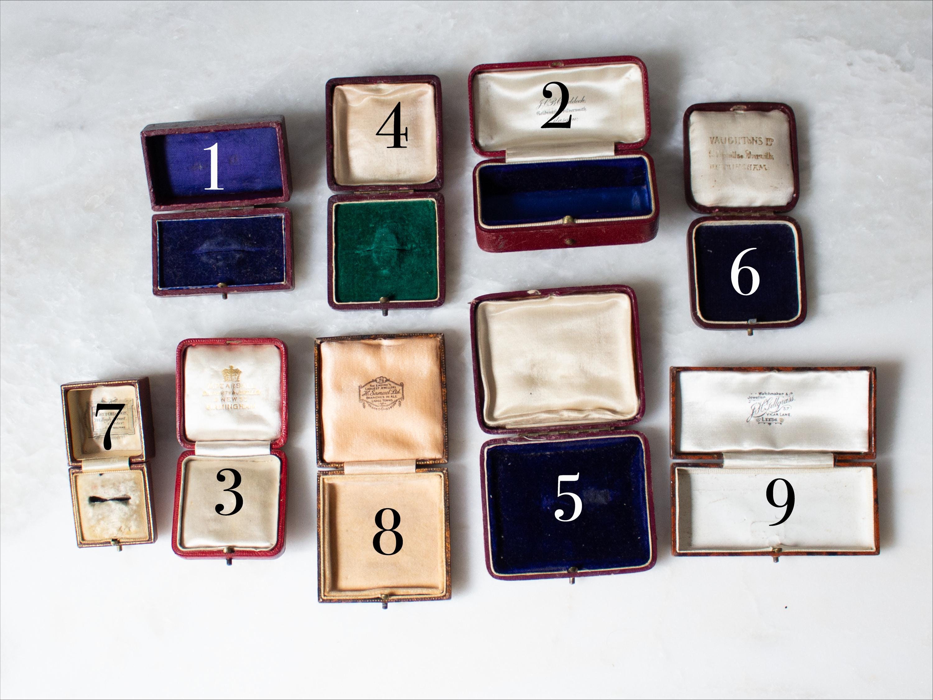 Antique Jewelry Display Boxes ｜vintage Clamshell Ring Presentation Box ...