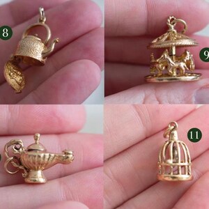 Vintage Solid Gold Charms｜assorted Classic Pendants｜retro Collectible ...