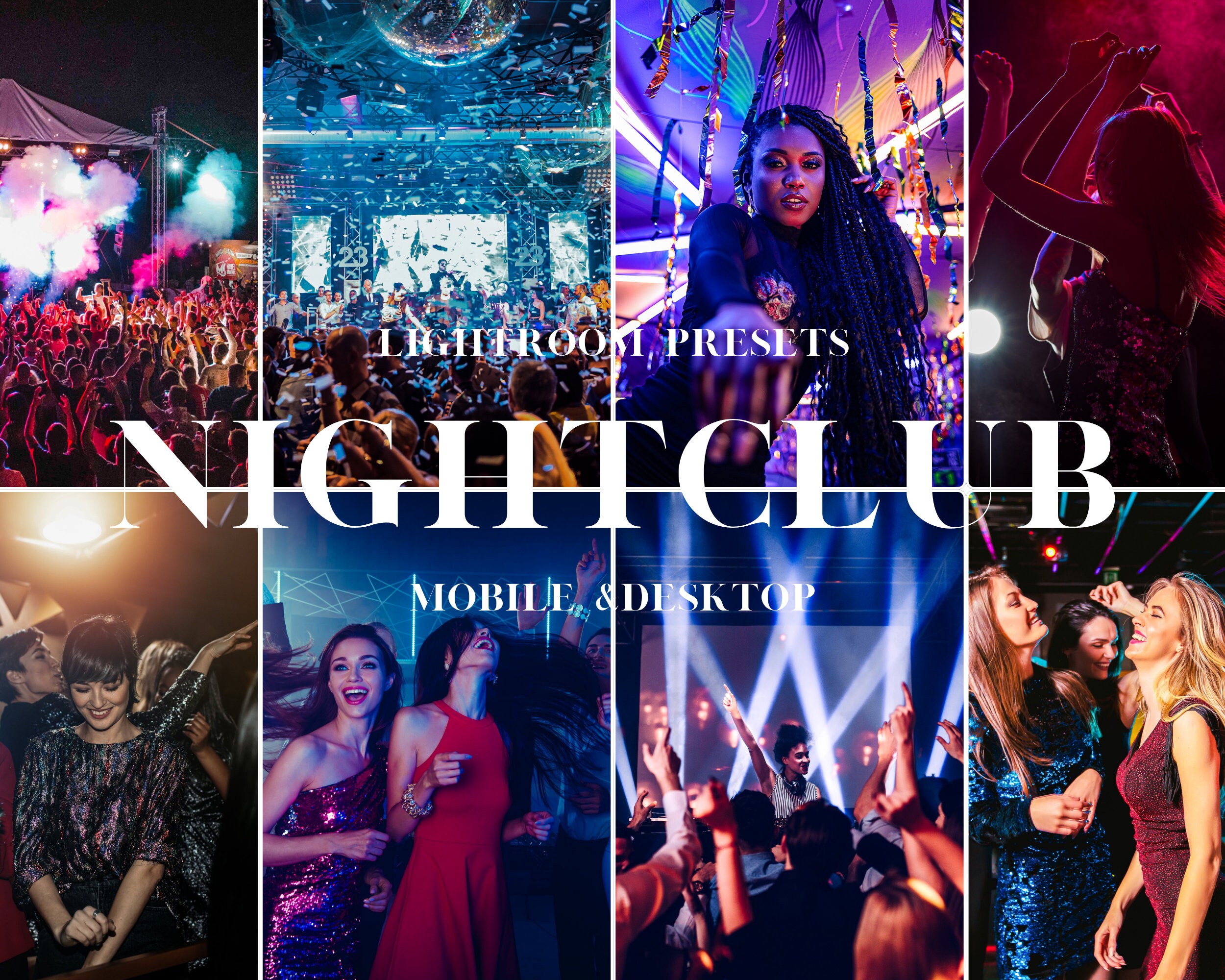 10 LIGHTROOM Presets, Nightclub Preset, Club Scene Lighting, Party Preset, Event Lighting Setup ...