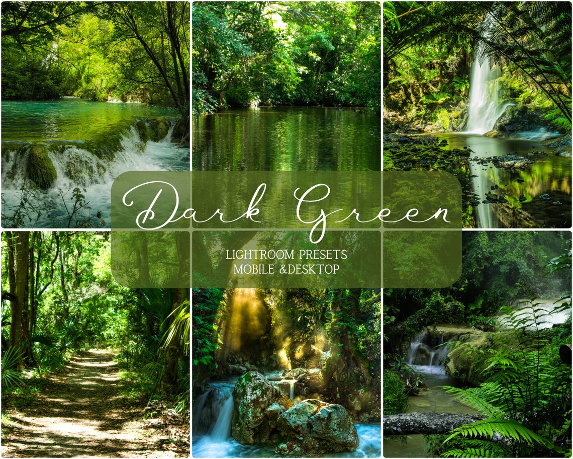 10 LIGHTROOM Presets, Deep Green Preset, Desktop & Mobile, Nature ...