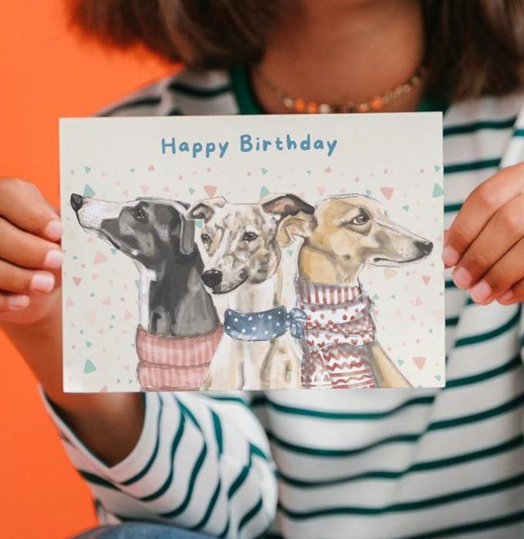 Whippet Birthday Card for Dog Lovers - Celebrate in Style With This ...