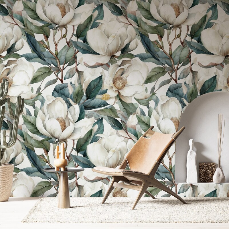 Magnolia Mural - Etsy