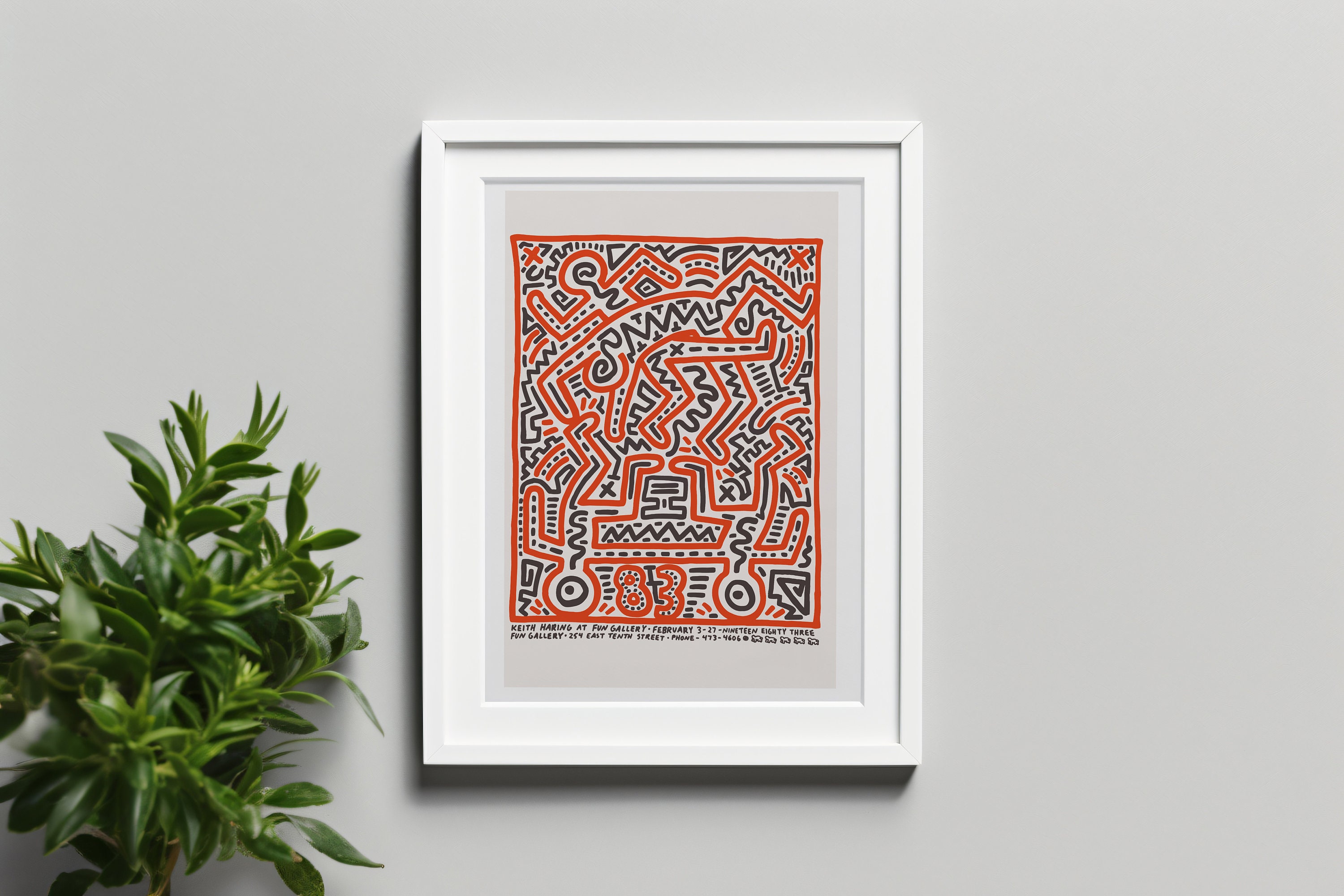 Keith Haring Print, Keith Haring Poster, Exhibition Poster, Printable ...