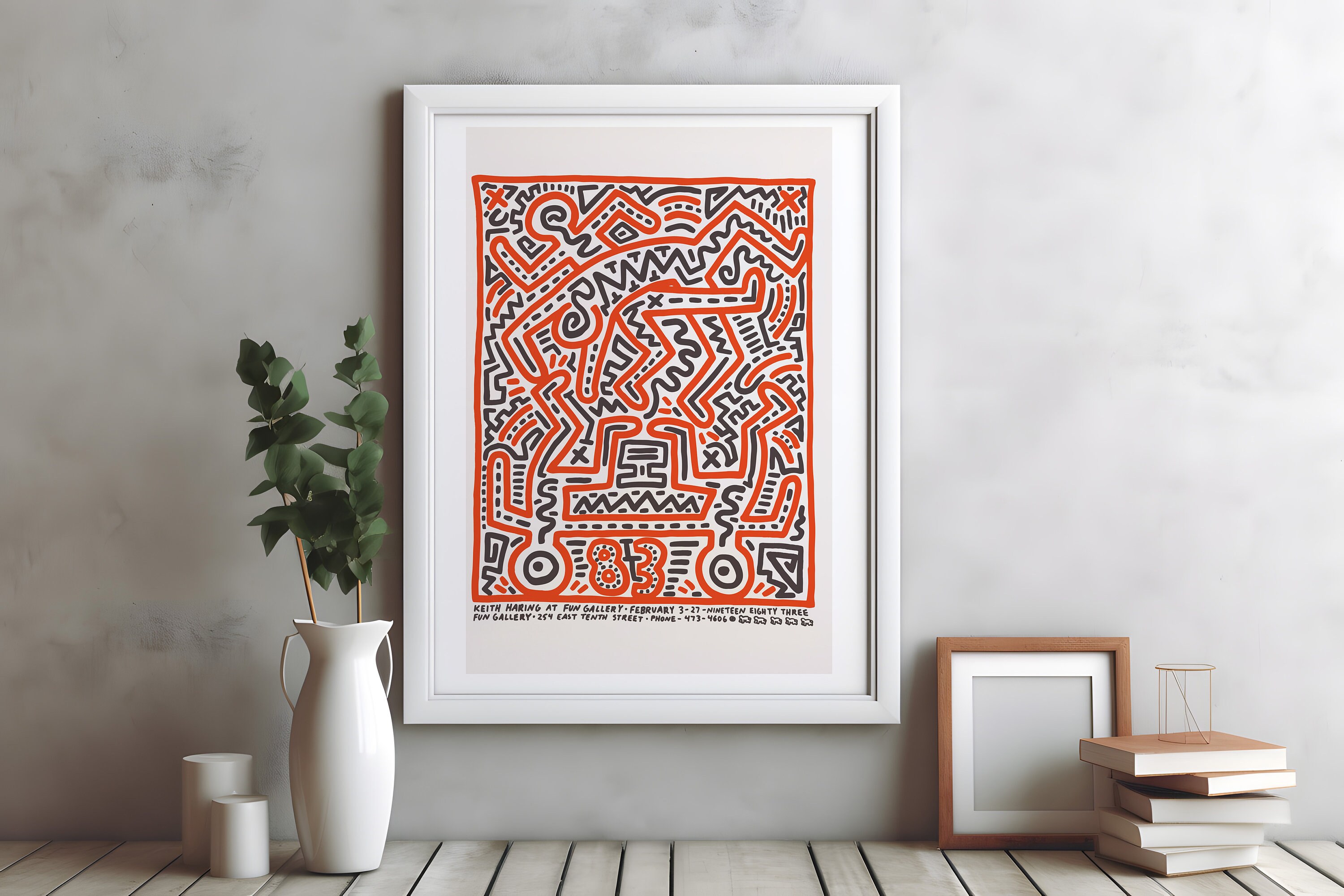 Keith Haring Print, Keith Haring Poster, Exhibition Poster, Printable ...