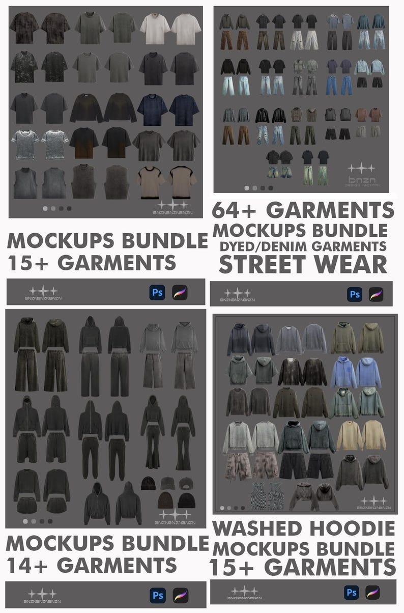 Streetwear Mockup Pack: 110+ Clothing Brand Templates (photoshop ...
