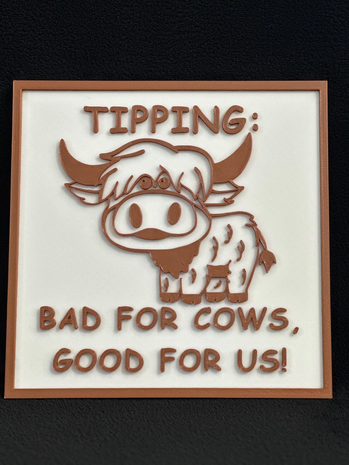 Cow Tipping Sign / Sign for Tip Jars - Etsy