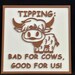 Cow Tipping Sign / Sign for Tip Jars - Etsy