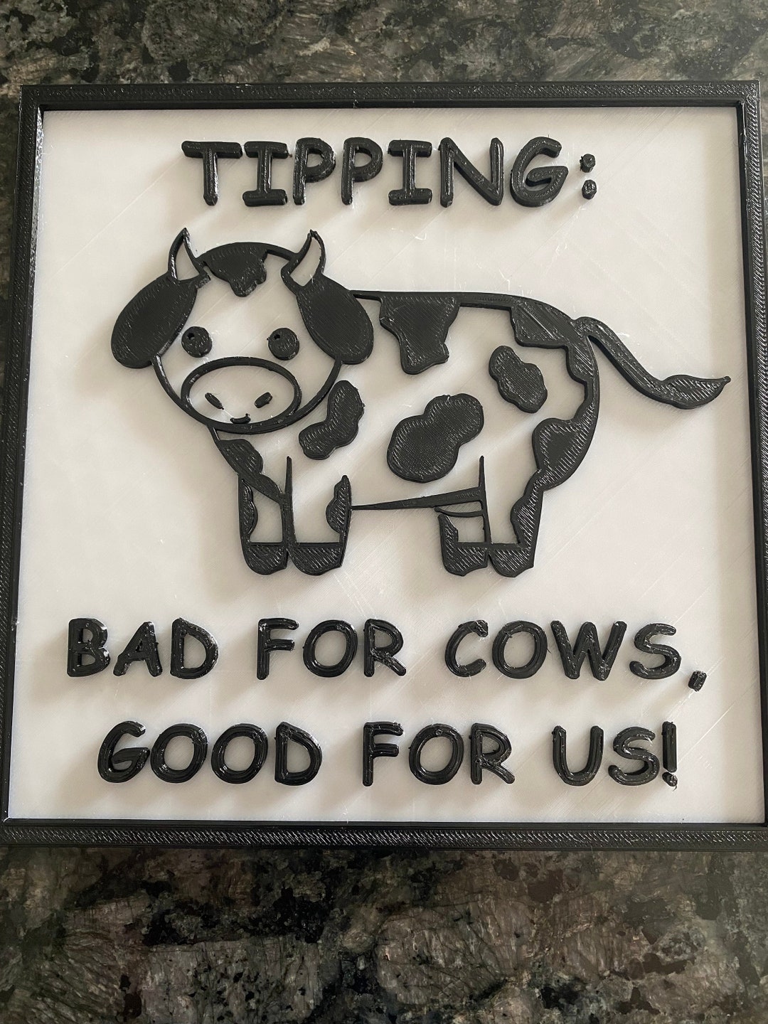 Cow Tipping Sign / Sign for Tip Jars - Etsy