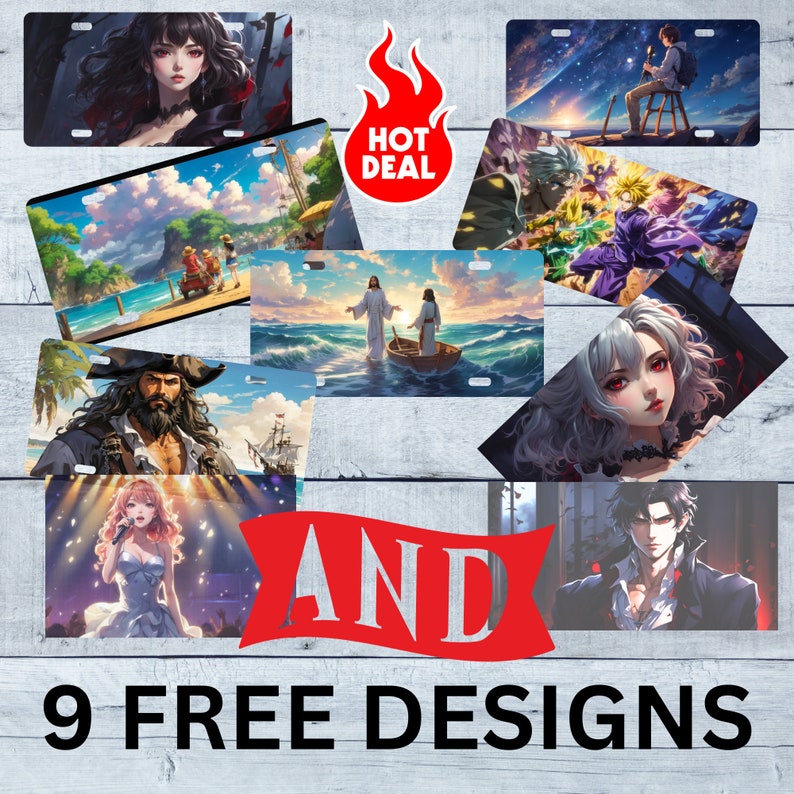 Anime Pandas Vanity License Plate Sublimation Design Digital Download ...