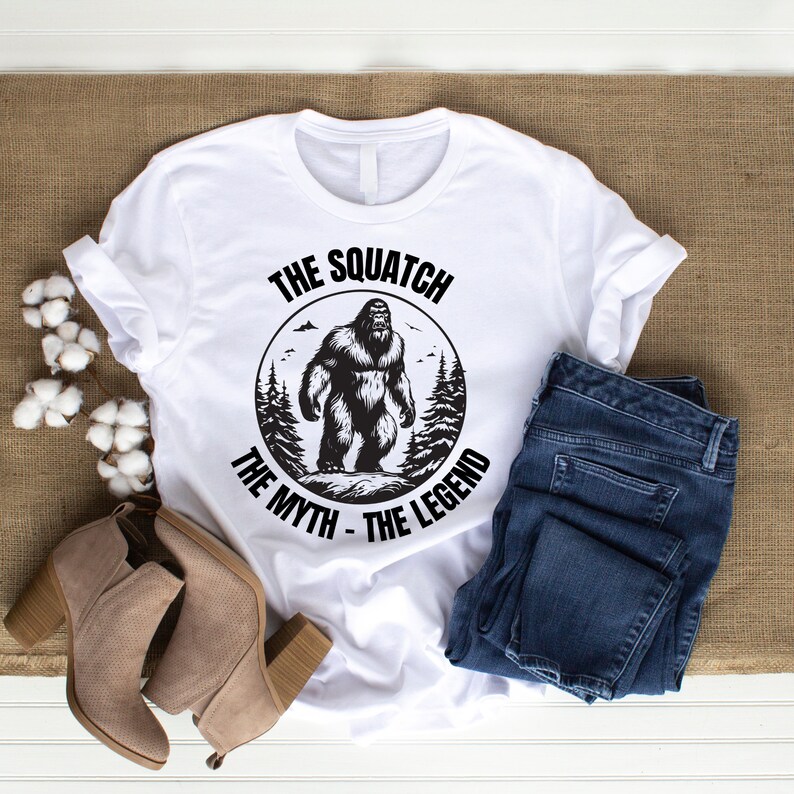 Bigfoot SVG Squatch, the Myth, the Legend' Graphic - Fun Sasquatch ...