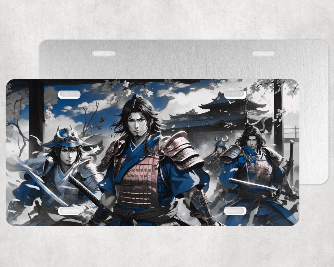Samurai Warrior Martial Arts Vanity License Plate Sublimation Design ...