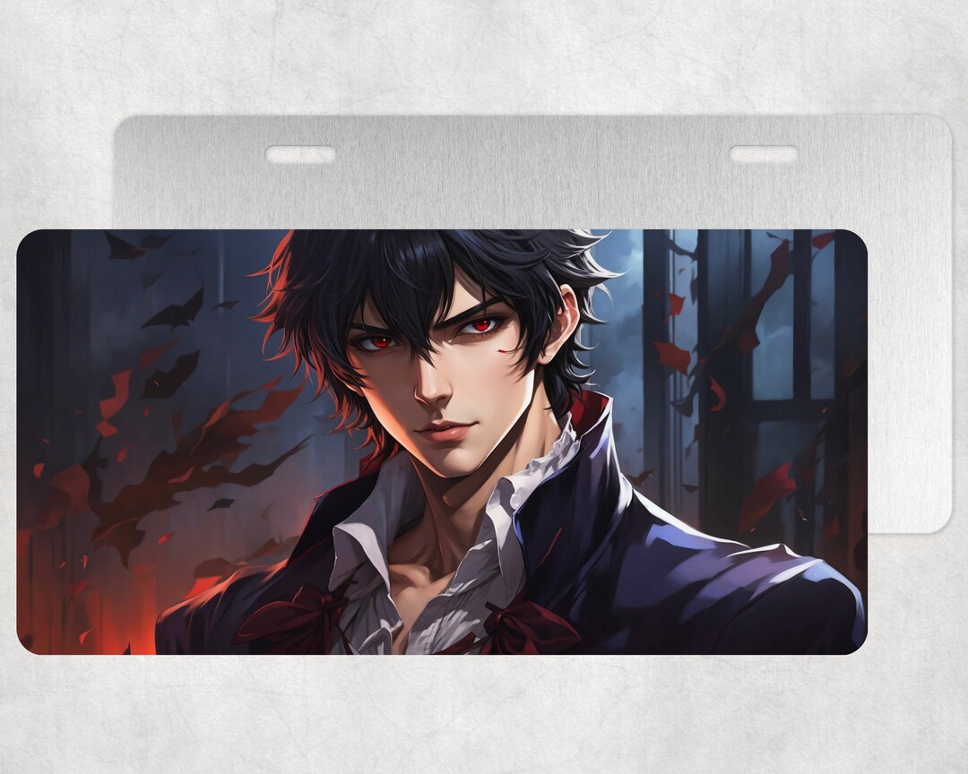 Vampire Anime Vanity License Plate Sublimation Design Digital Download ...