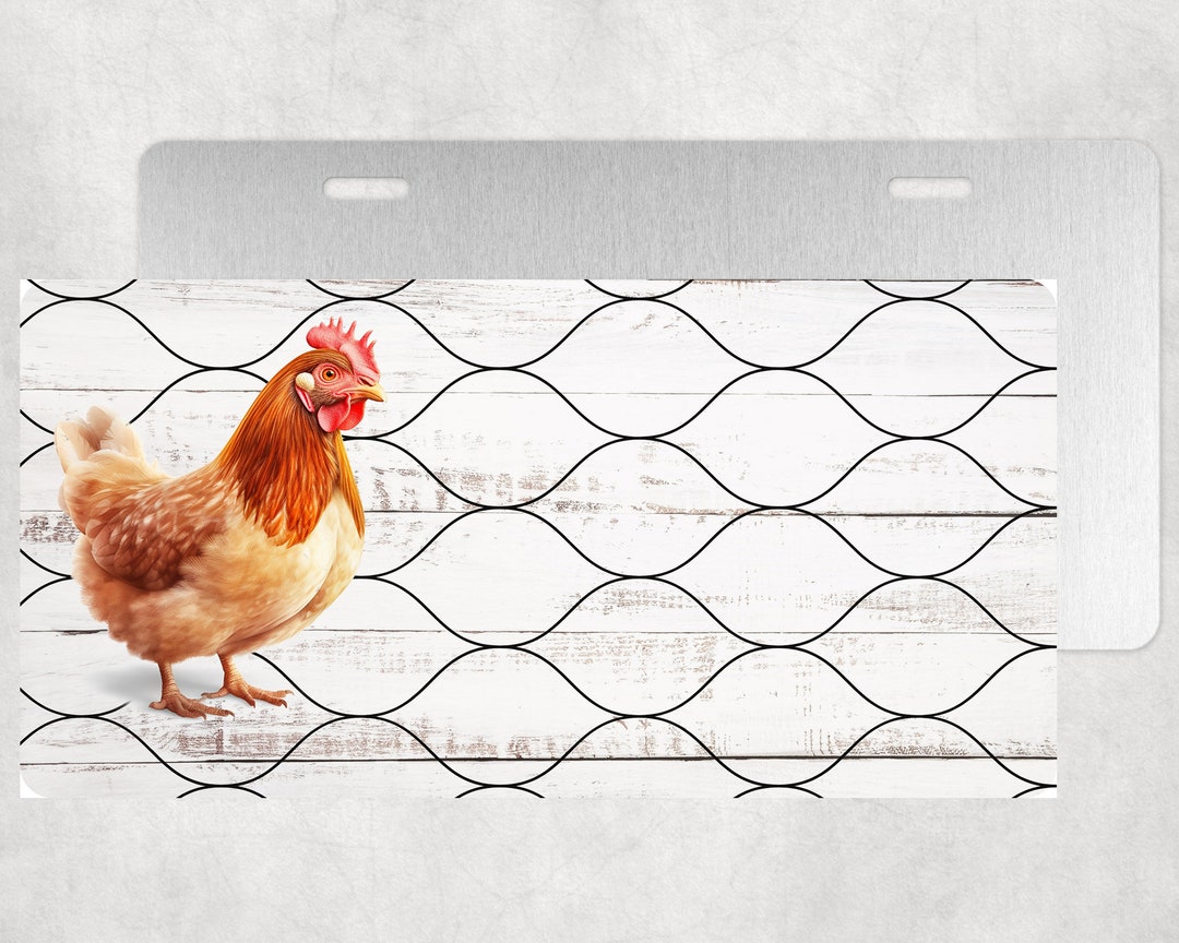 Personalizable Chicken Png Farm Vanity License Plate Sublimation Design ...