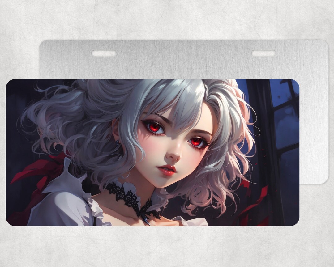Vampire Anime Vanity License Plate Sublimation Design Digital Download ...