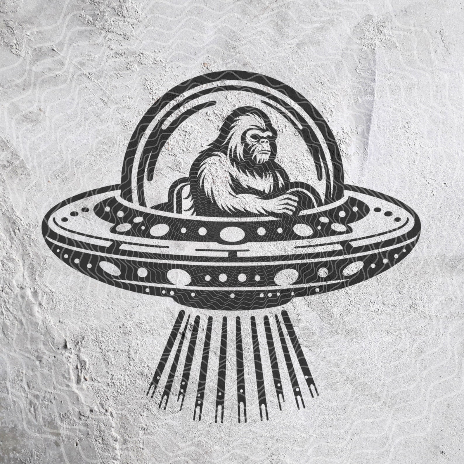 Sasquatch Cryptid Alien UFO Svg Graphic Fun Bigfoot Clipart for DIY ...