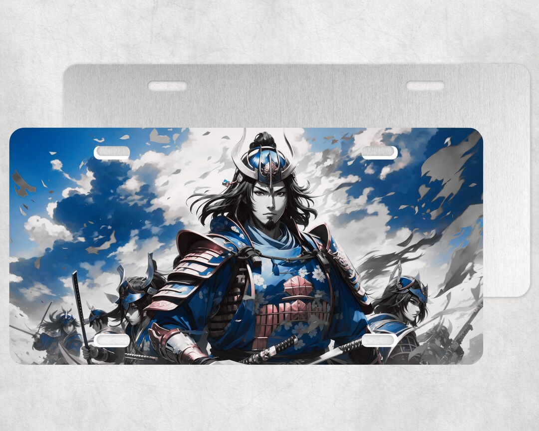 Samurai Shogun Vanity License Plate Sublimation Design Digital Download ...