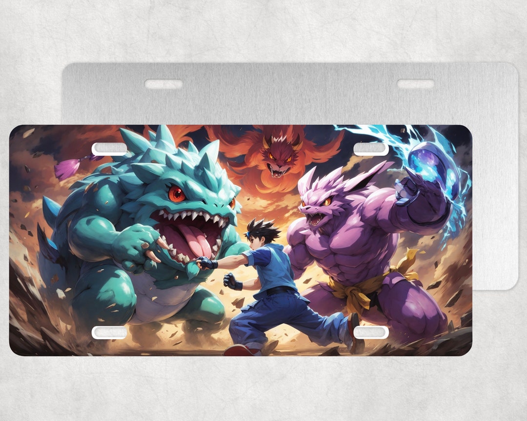 Pocket Monster Pokemon Anime Vanity License Plate Sublimation Design ...
