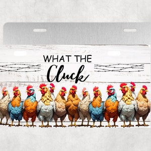 Get Out of Clucking Way Chicken Farm Vanity License Plate Sublimation ...