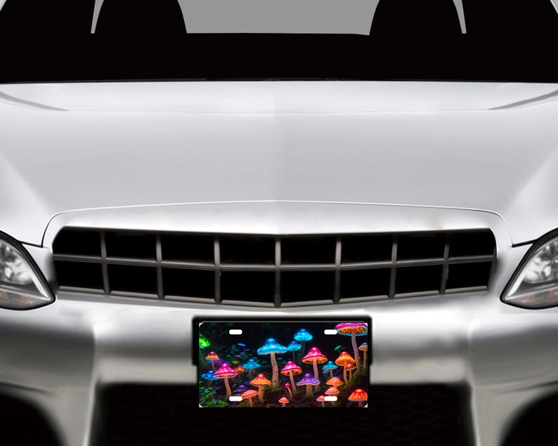 Psychedelic Magic Mushrooms Png Vanity License Plate Sublimation Design ...