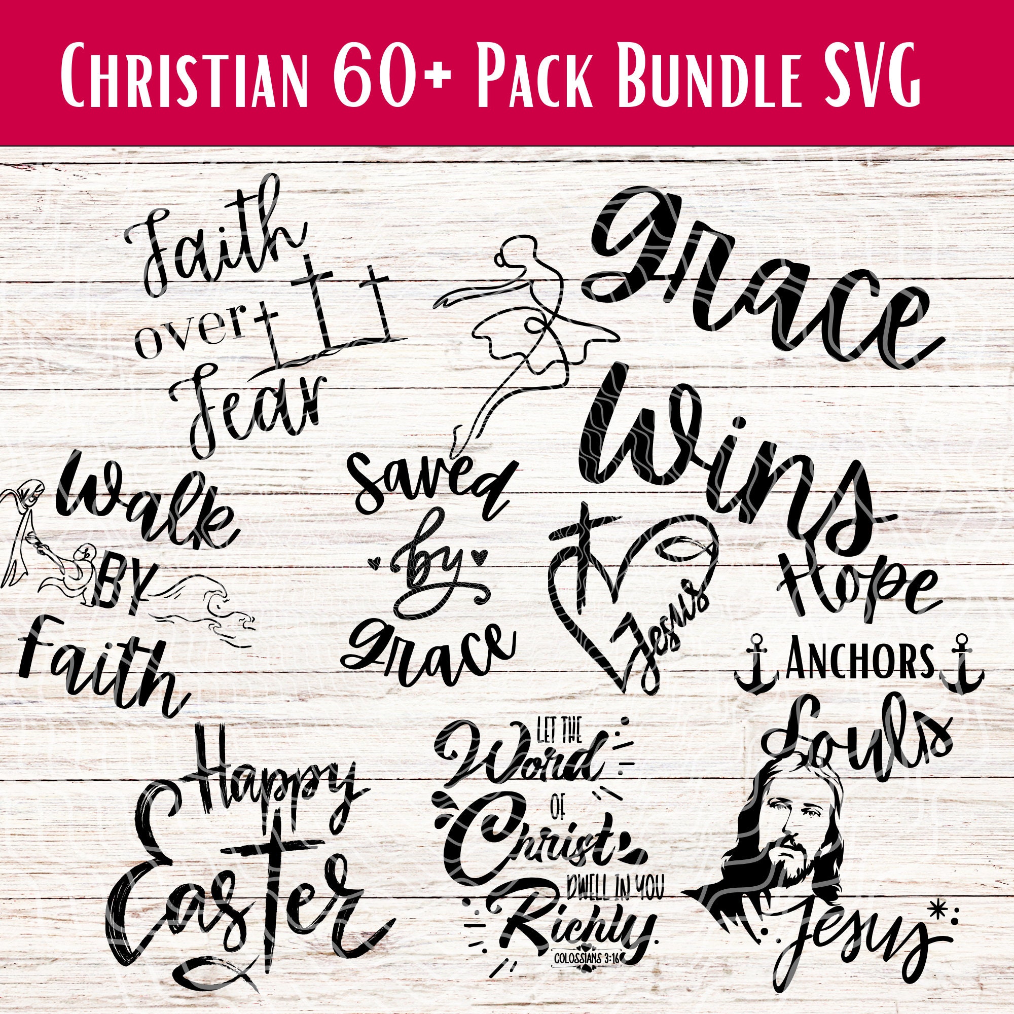 Christian Bundle SVG Scripture PNG Bundle, Bible Verse Bundle, Cut ...